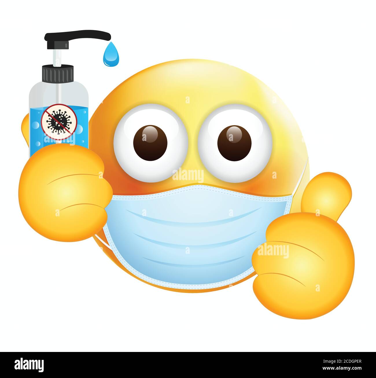 Émoticone de haute qualité sur fond blanc.Emoji avec assainisseur ...