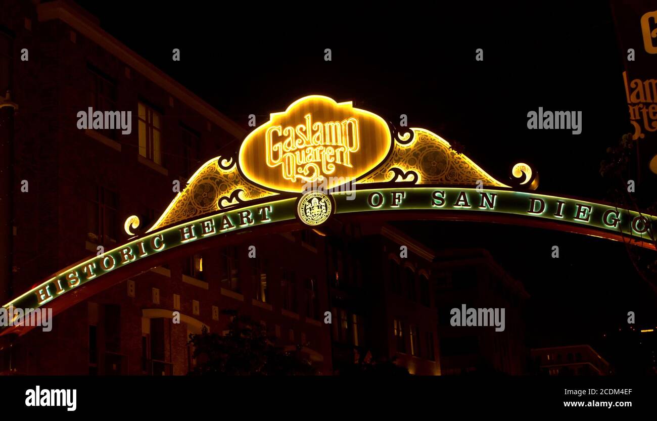 Gaslamp quarter sign Banque de photographies et d’images à haute ...