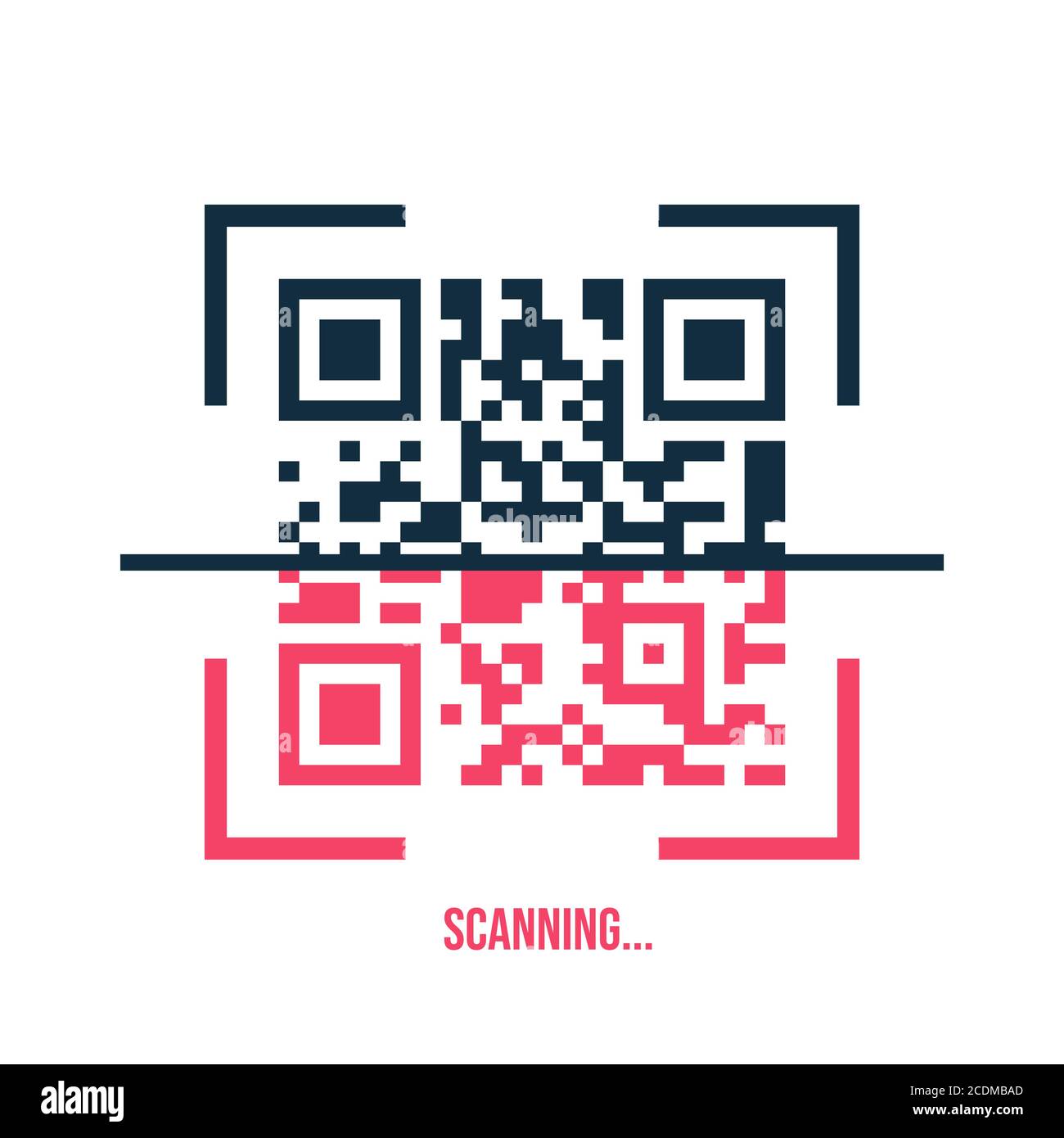 Icône QR code dans un style plat tendance isolé sur fond blanc. Symbole ...