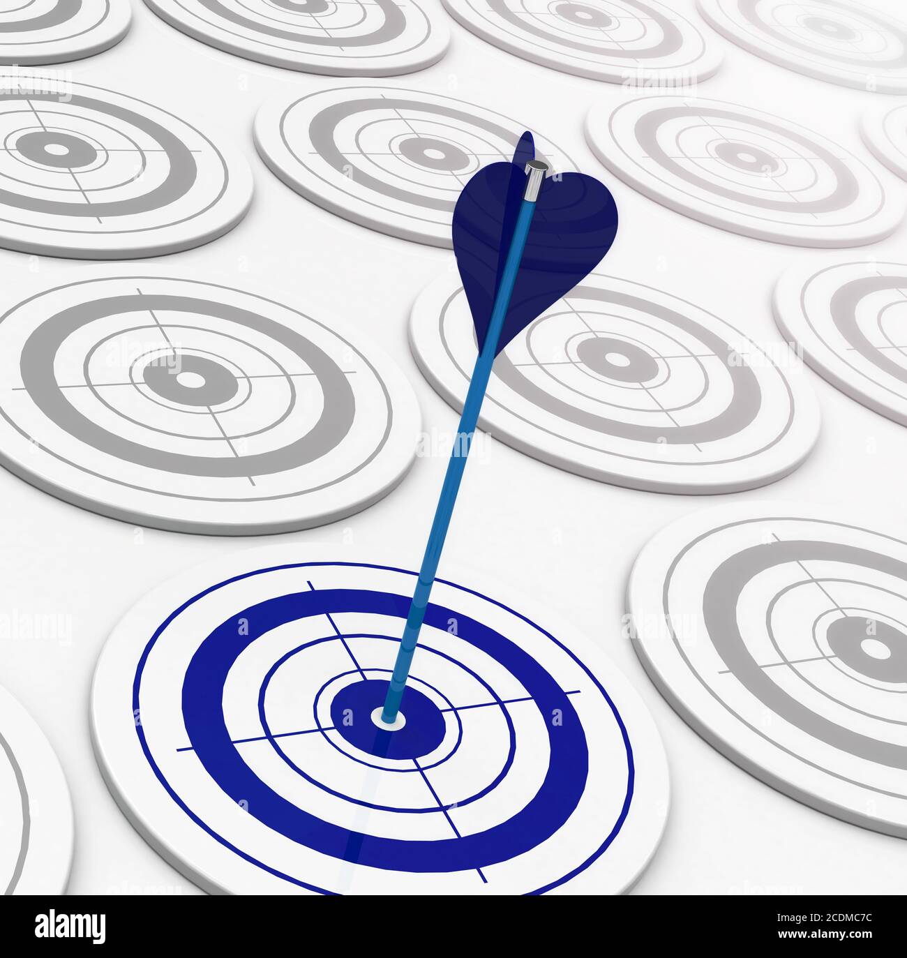 Cible bleue Banque de photographies et d’images à haute résolution - Alamy