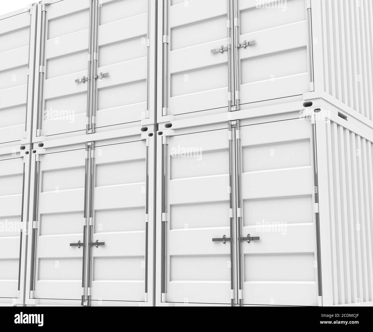 Conteneurs cargo Banque d'images noir et blanc - Alamy