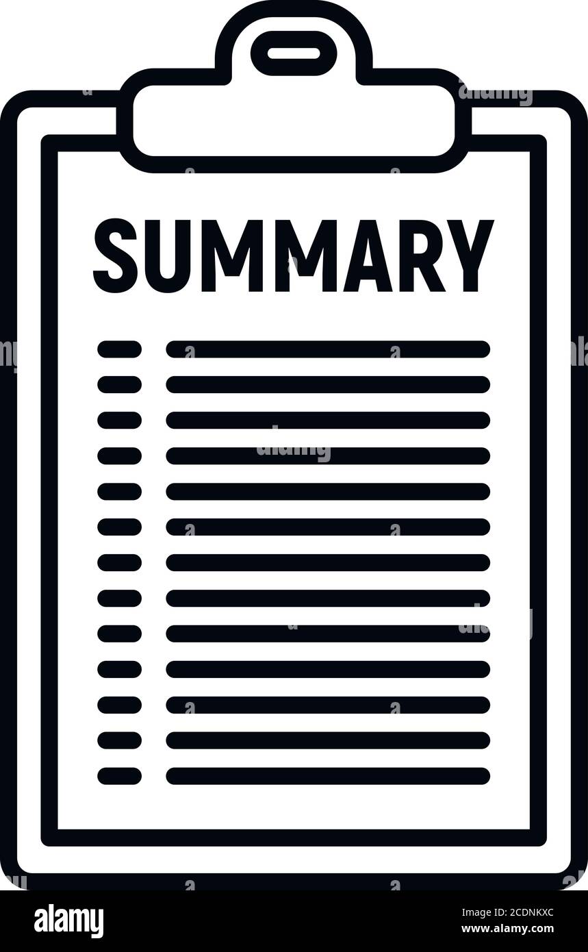 Icône de résumé de l'entreprise. Description de l'entreprise résumé ...