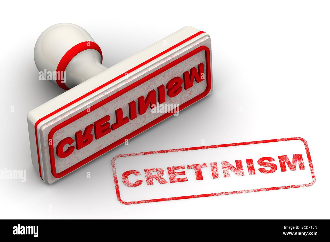 Timbre blanc et CRÉTINISME d'empreinte rouge (démence due à un ...