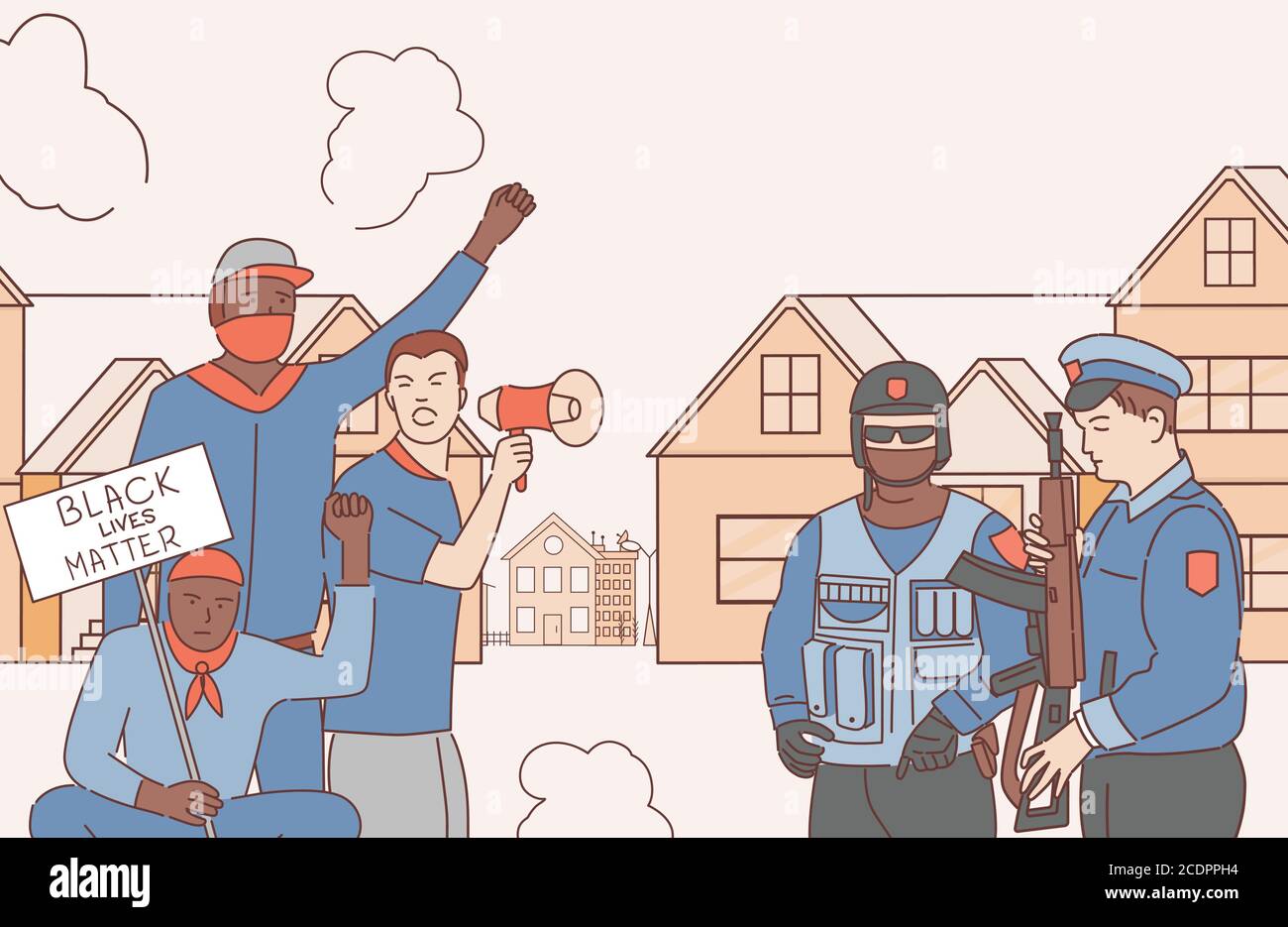 Les hommes protestant contre le racisme et la discrimination raciale ...