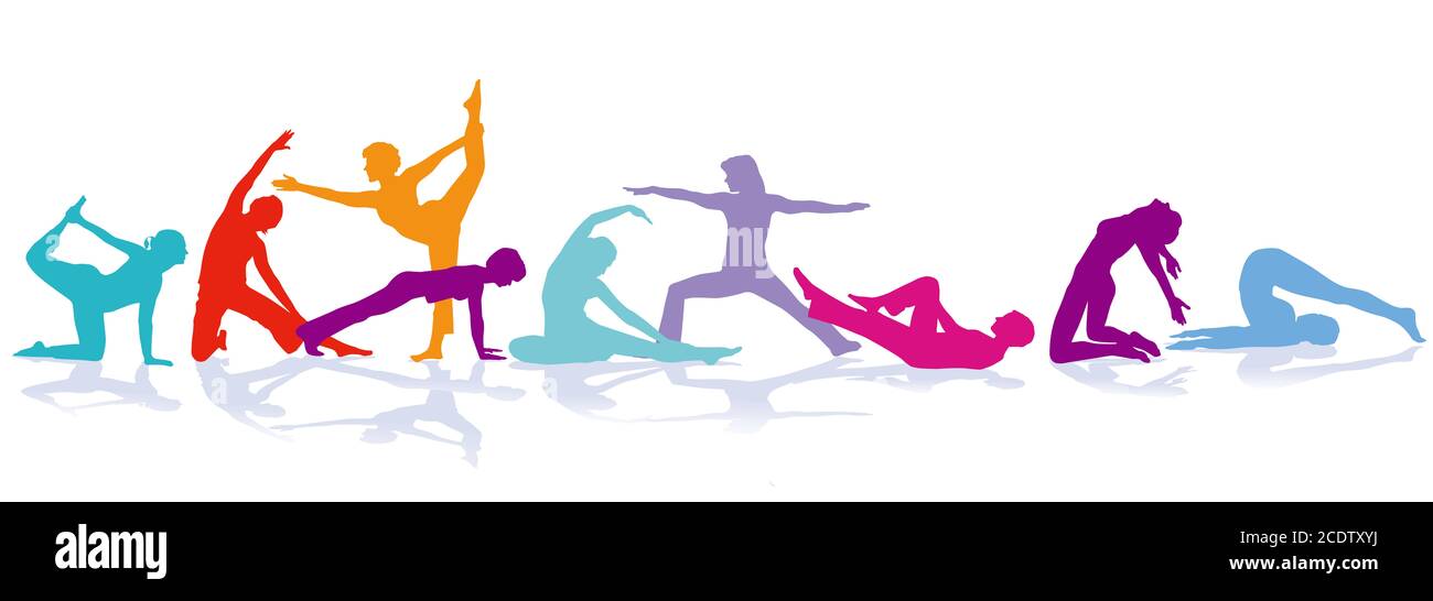 Les figures de gymnastique, sport illustration Photo Stock - Alamy