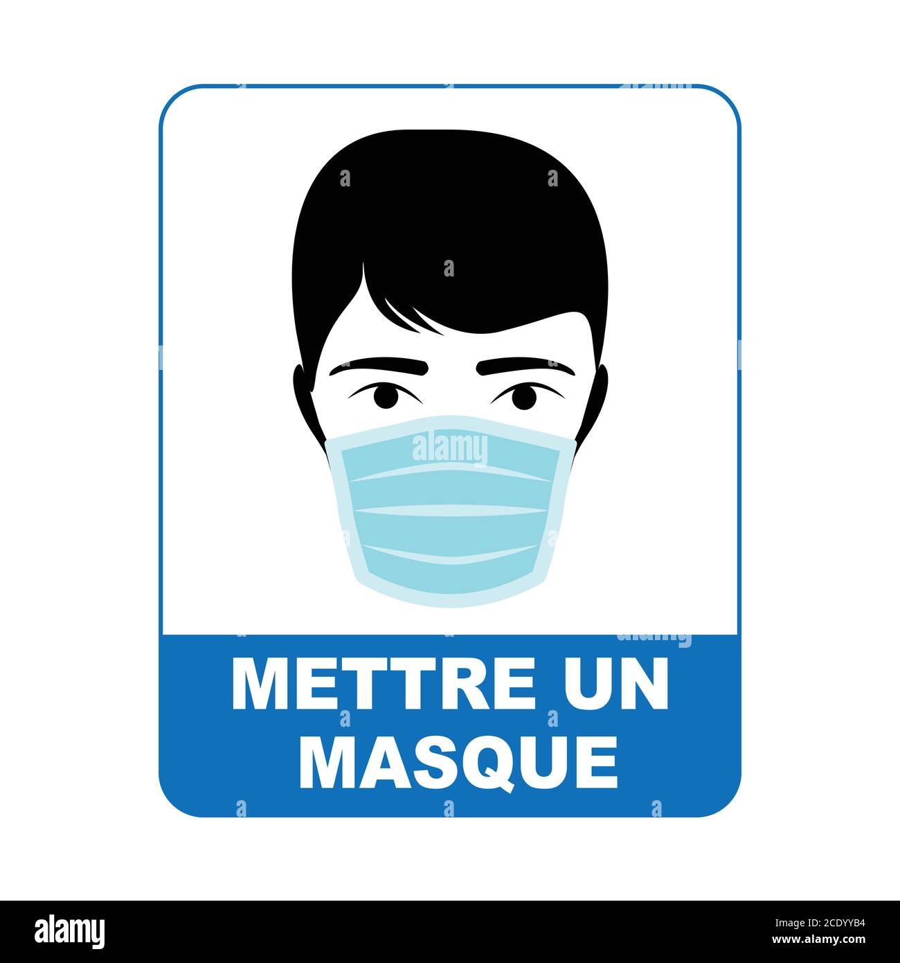 Porter un signe de masque Banque d'images vectorielles - Alamy