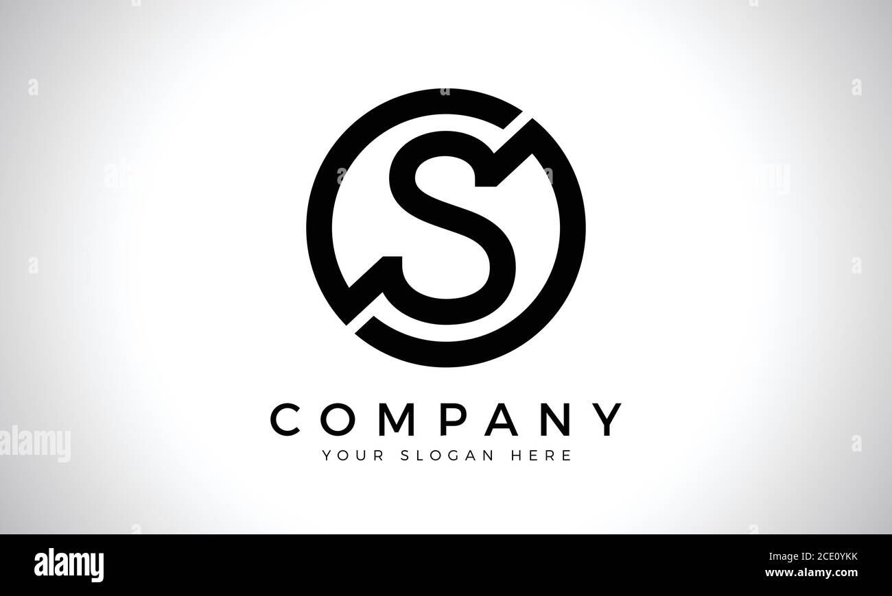 Logo lettre S initial avec modèle vectoriel de typographie ...