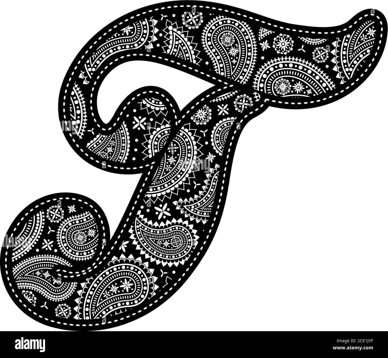 Lettre Majuscule T En Cursive