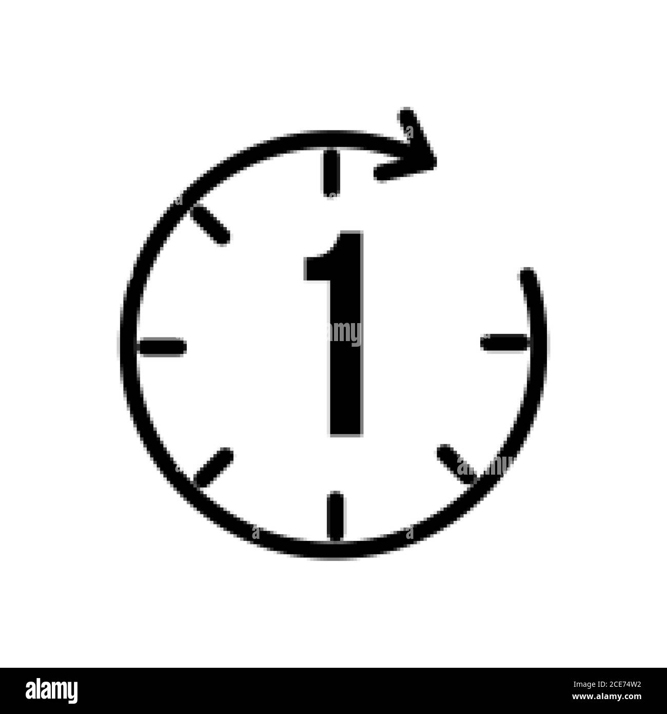 Timer 1 minutes vector illustration Banque de photographies et d’images ...