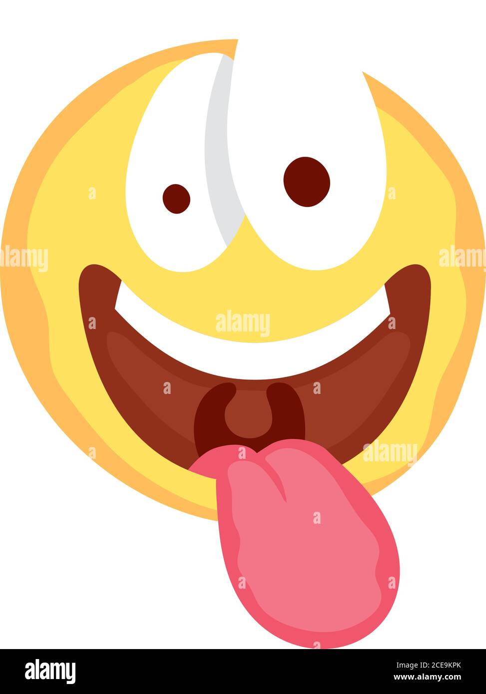 fou visage emoji avec langue hors fools symbole de jour vecteur ...
