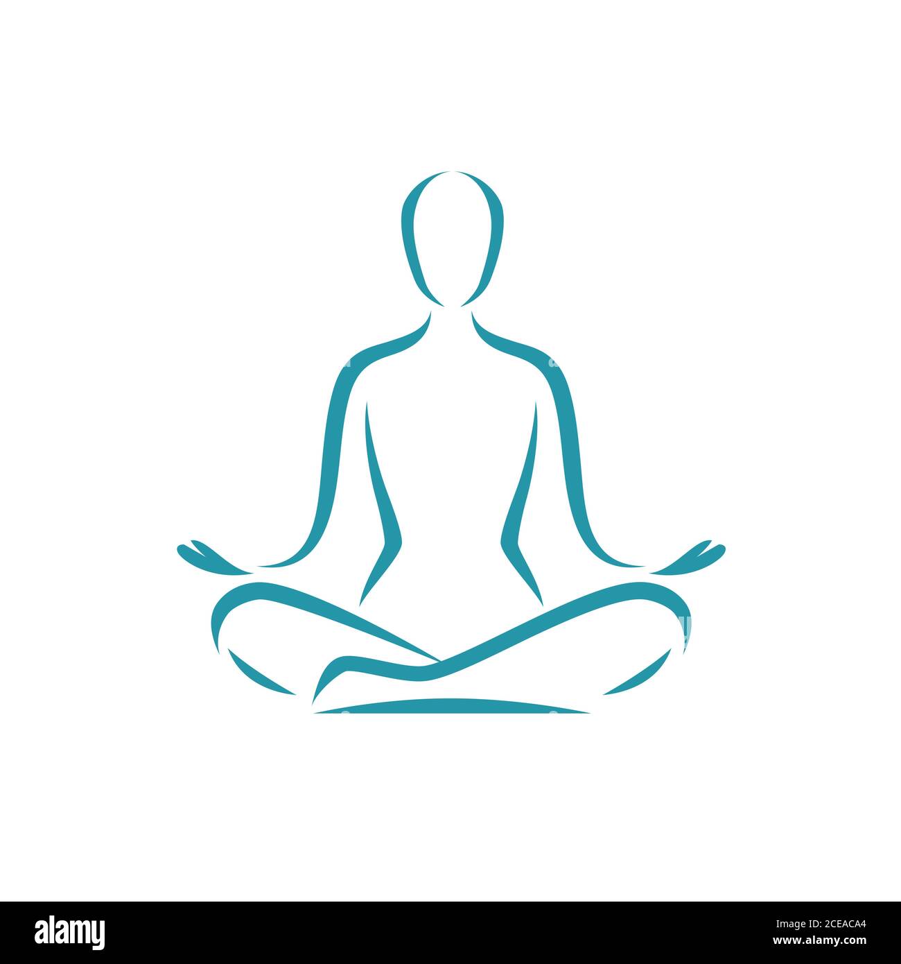 Logo yoga. Méditation, spa, symbole de beauté Image Vectorielle Stock ...