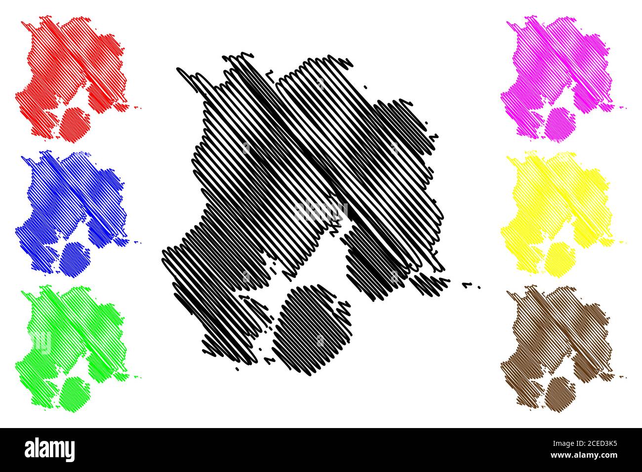 Illustration vectorielle de la carte de la ville de Xiamen (République ...