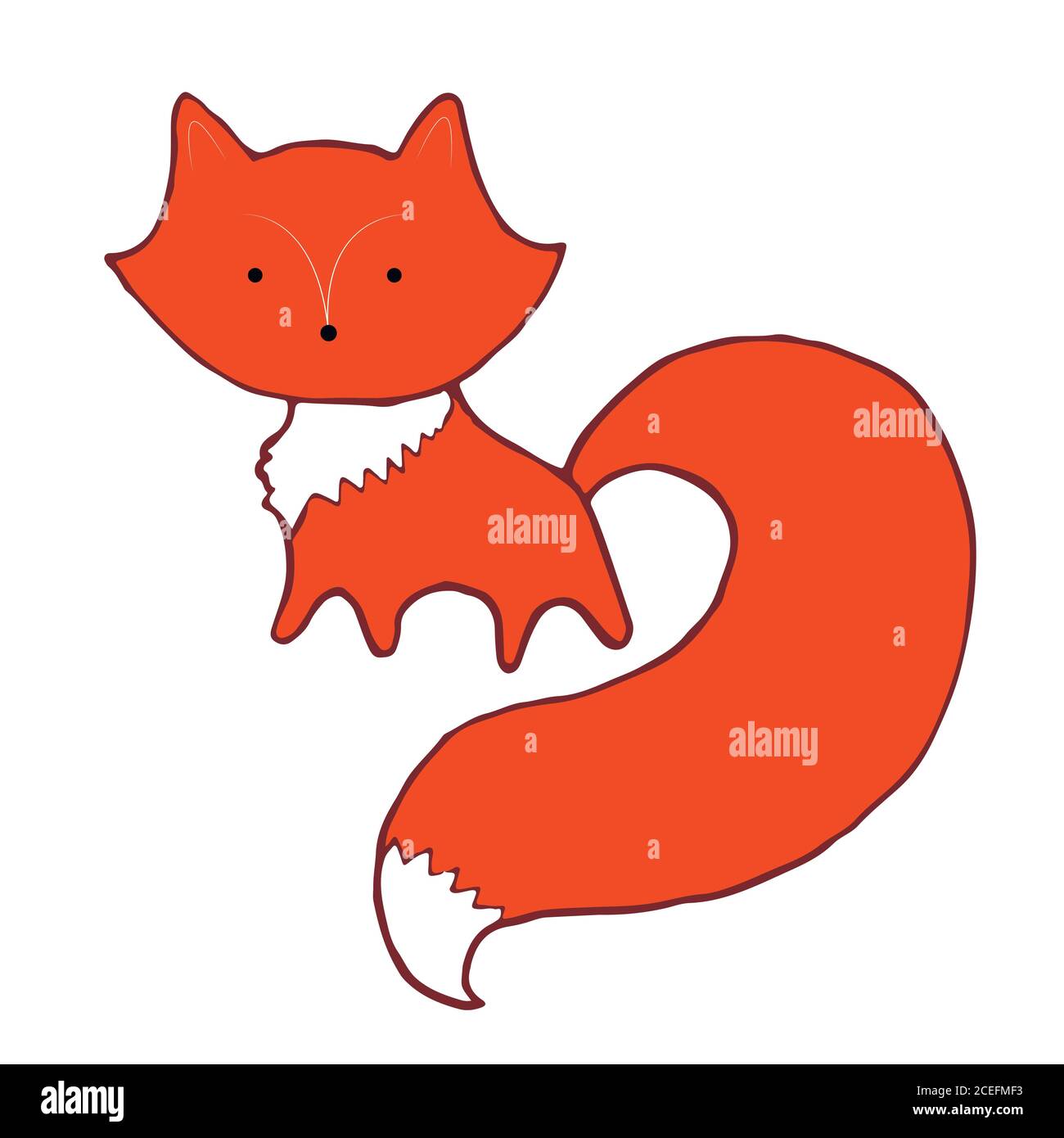 Renard renard roux animal adorable animal Banque d'images vectorielles ...