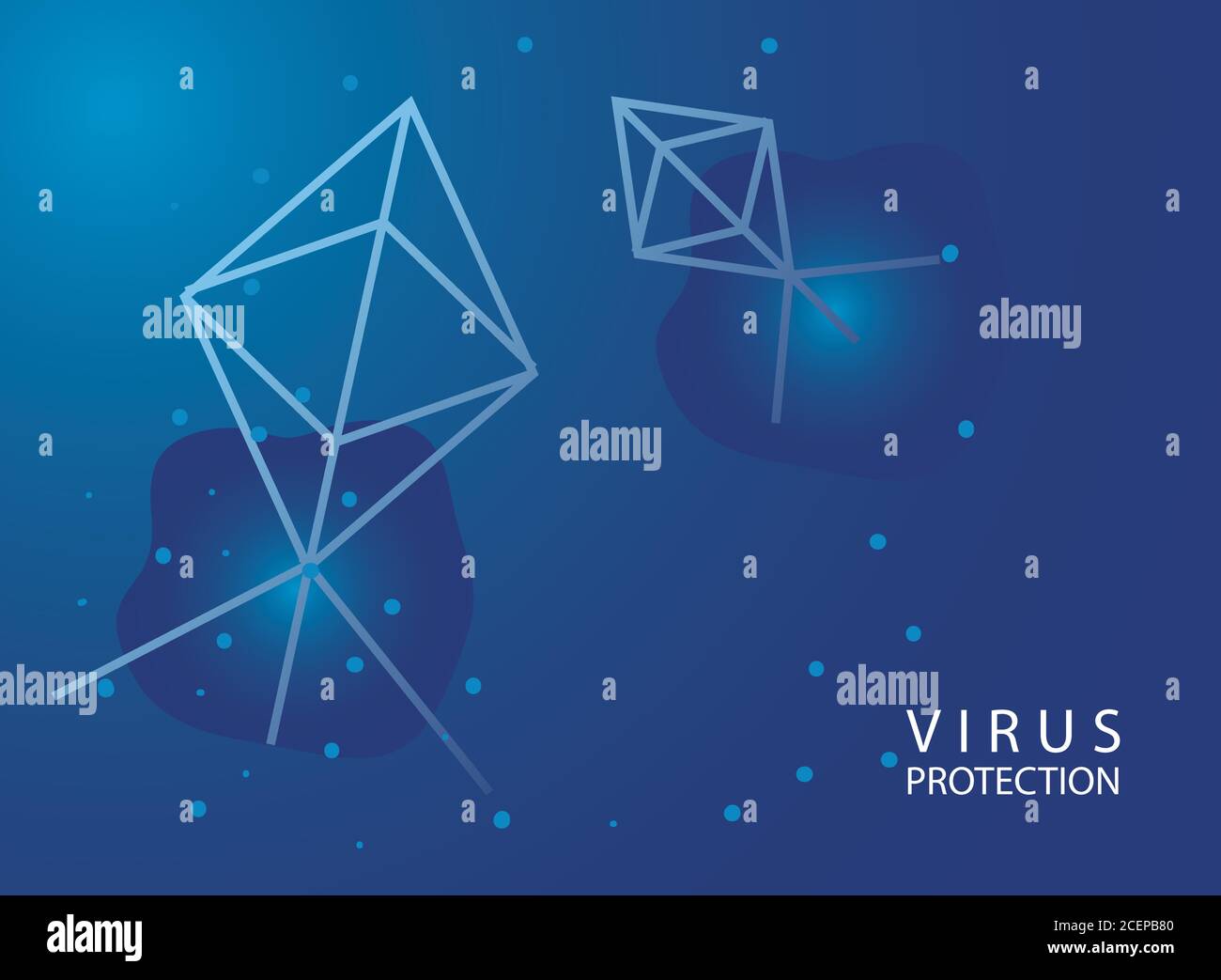 protection contre les virus avec symboles dessin d'illustration de ...