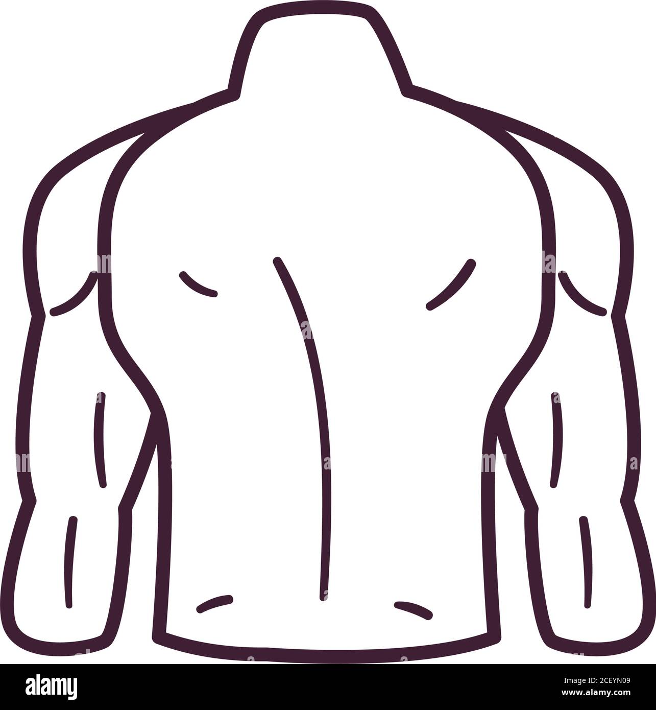 Modèle d'icône de style de dos masculin, corps humain personne ...