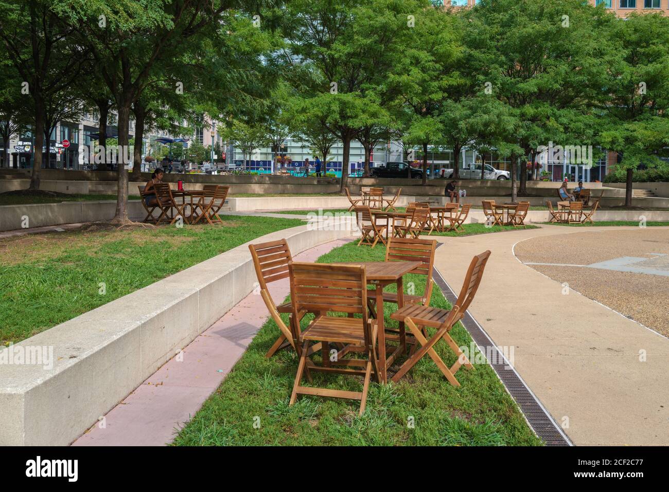 Parc de la place de la ville de reston Banque de photographies et d ...
