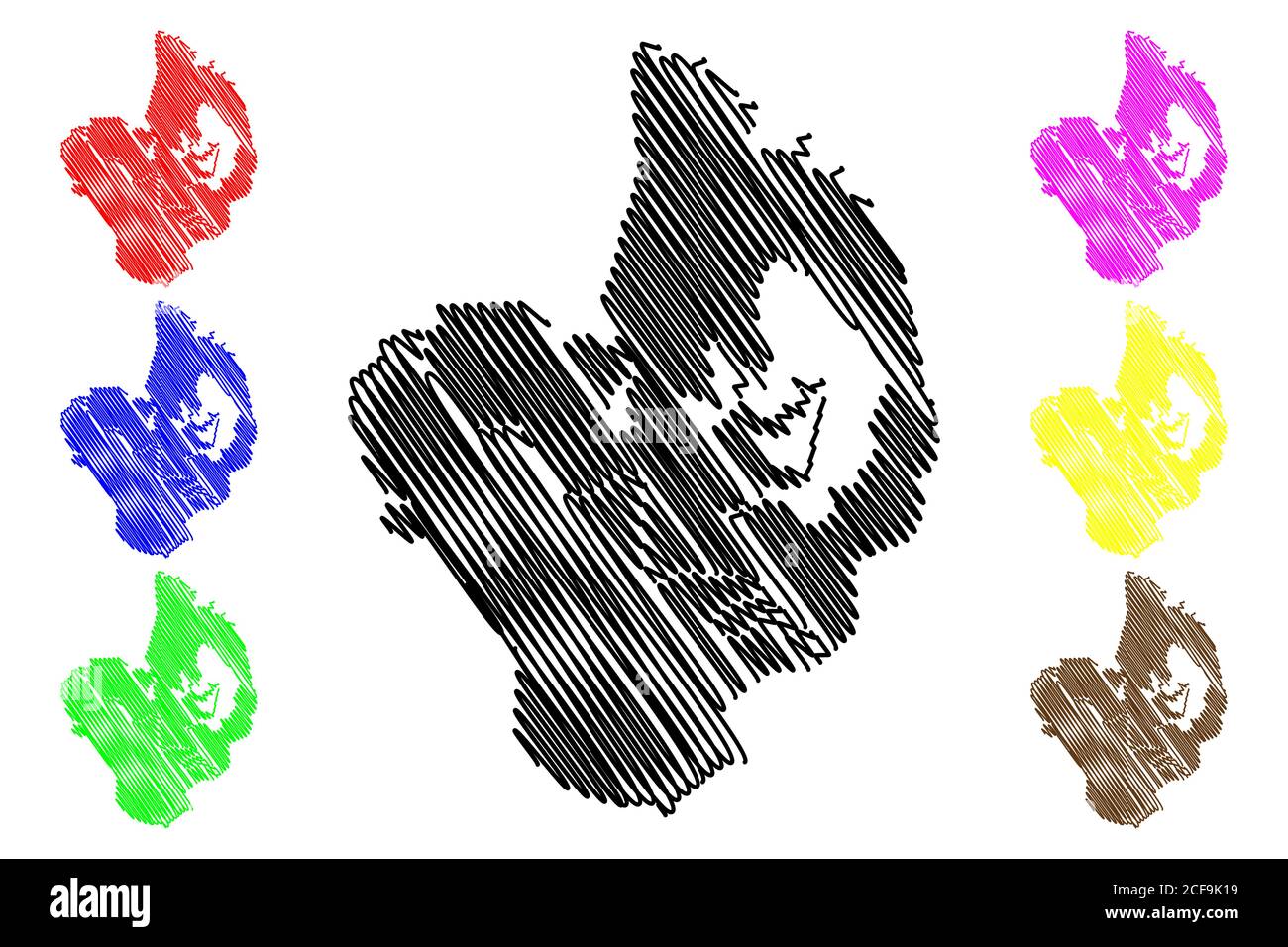 Jammu kashmir map Banque d'images vectorielles - Alamy