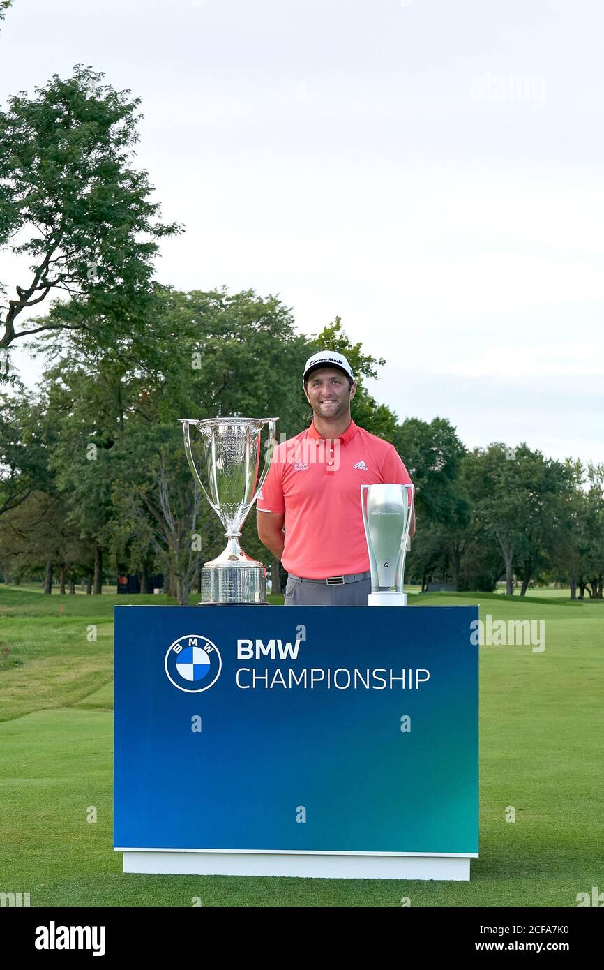 30 août 2020, Olympia Fields, Illinois, États-Unis ; Jon Rahm d'Espagne ...