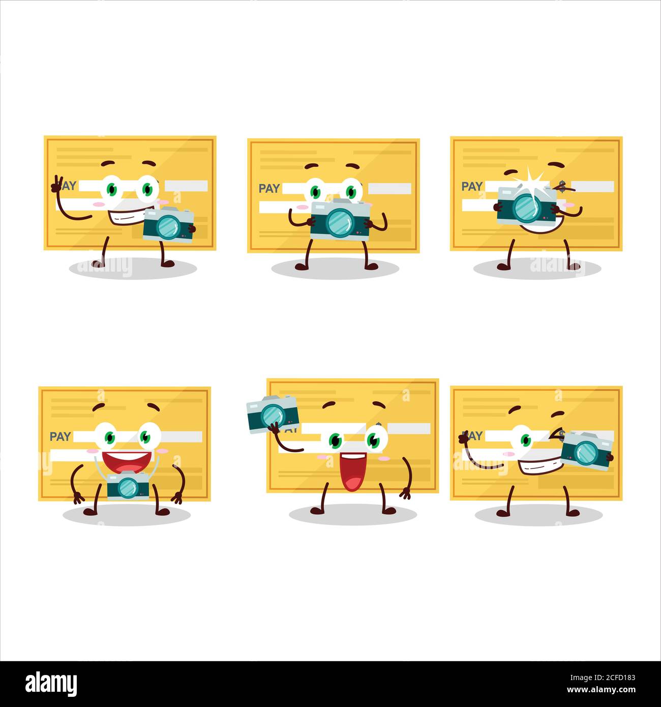 Émoticône de la profession de photographe avec le personnage de dessin ...