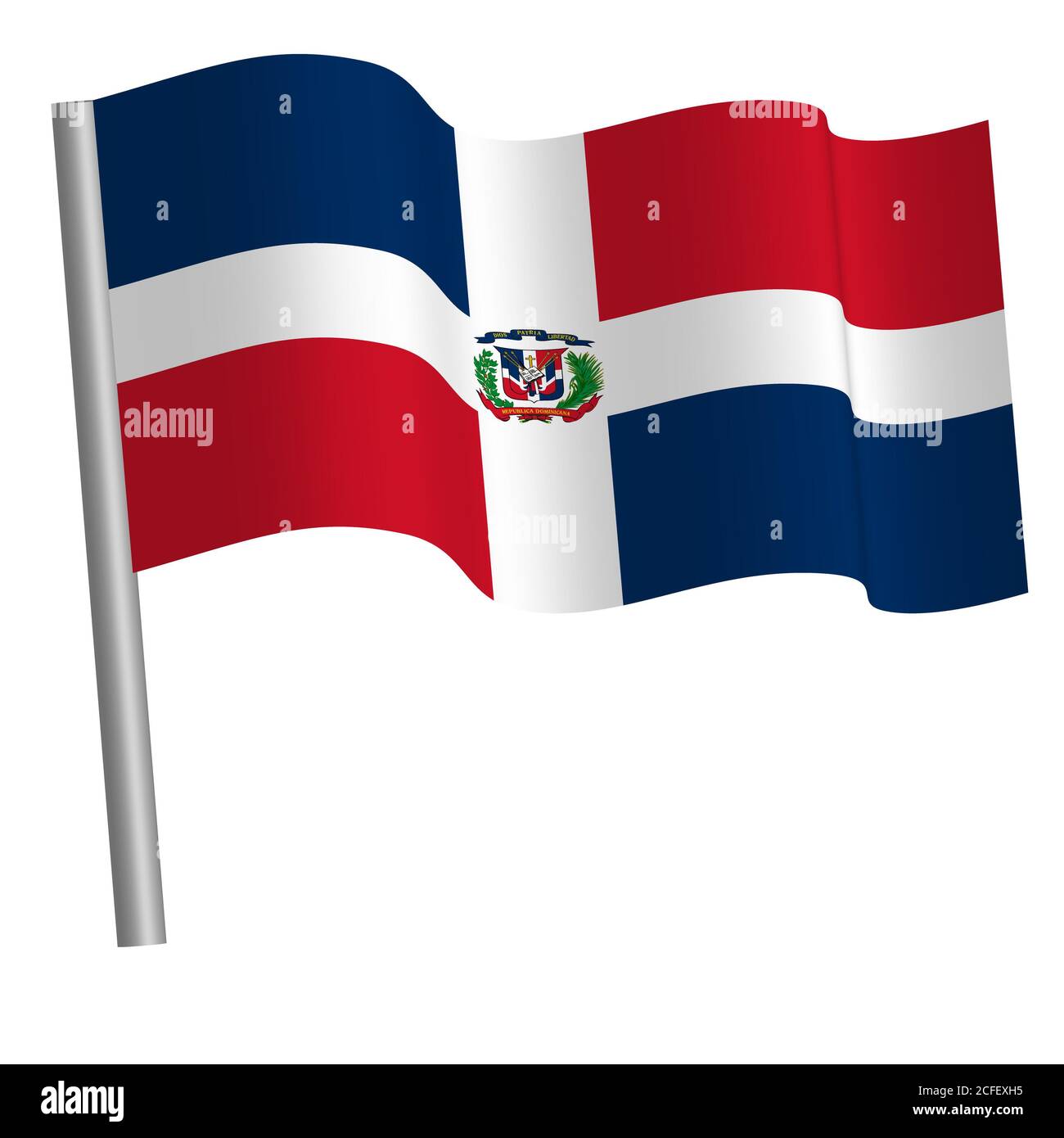 Drapeau symbole dominicain Banque de photographies et d’images à haute résolution - Alamy