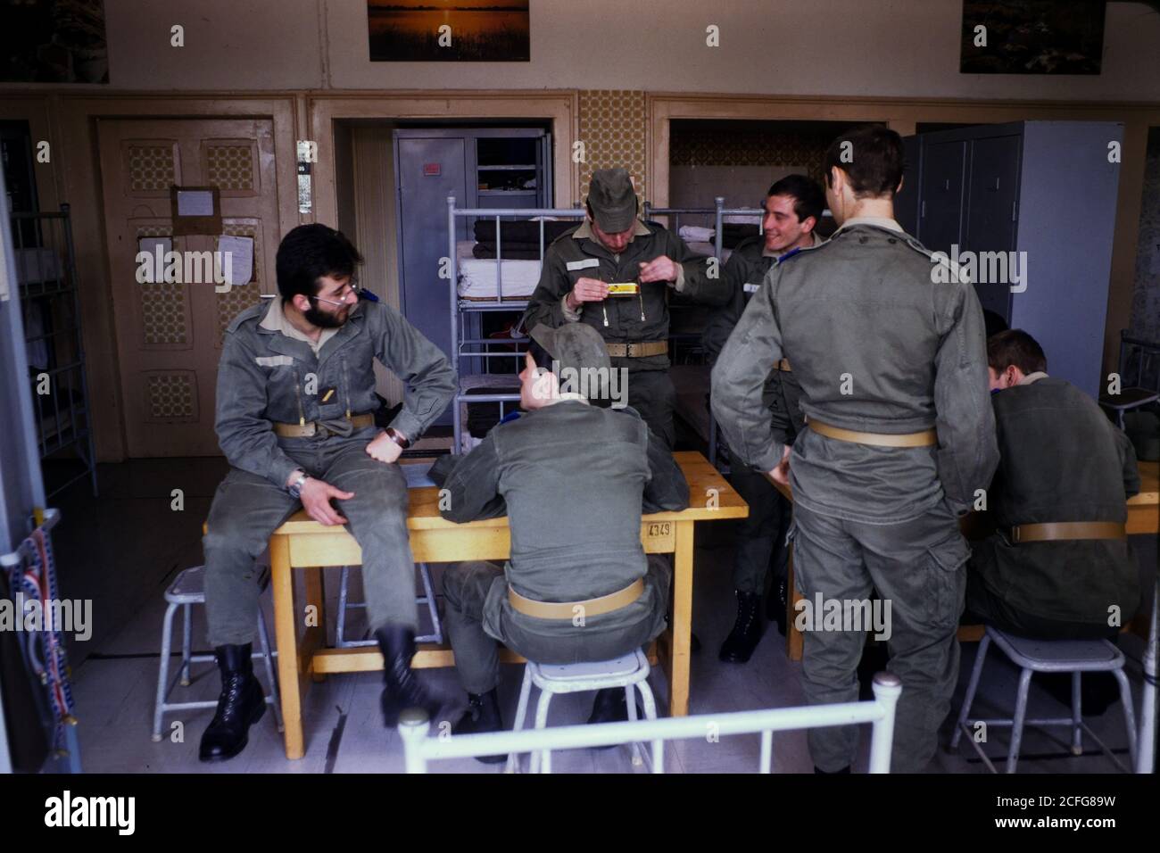 Caserne militaire française, Offenburg, 1980, Allemagne de l'Ouest ...