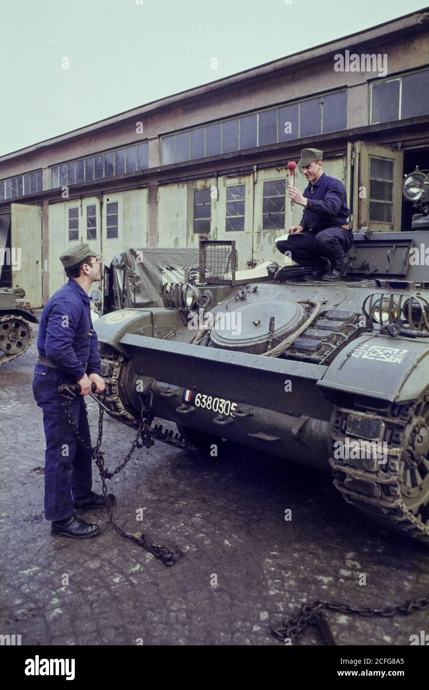 Caserne militaire française, Offenburg, 1980, Allemagne de l'Ouest ...
