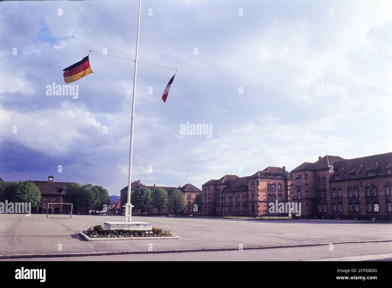Caserne militaire française, Offenburg, 1980, Allemagne de l'Ouest ...