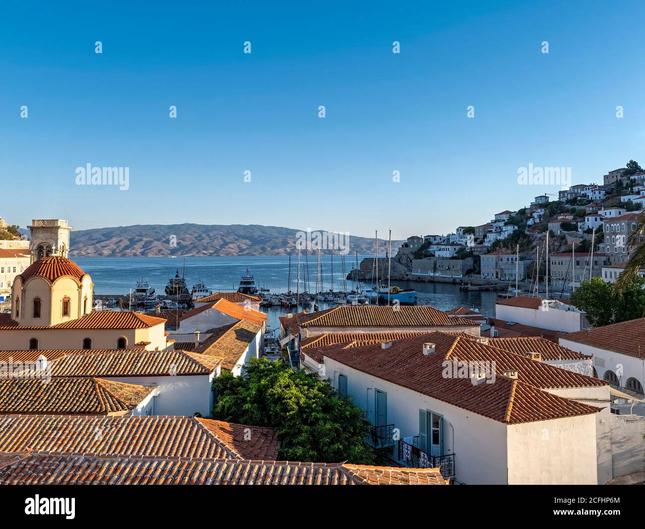 Vue panoramique de la ville d'hydra Banque de photographies et d’images ...