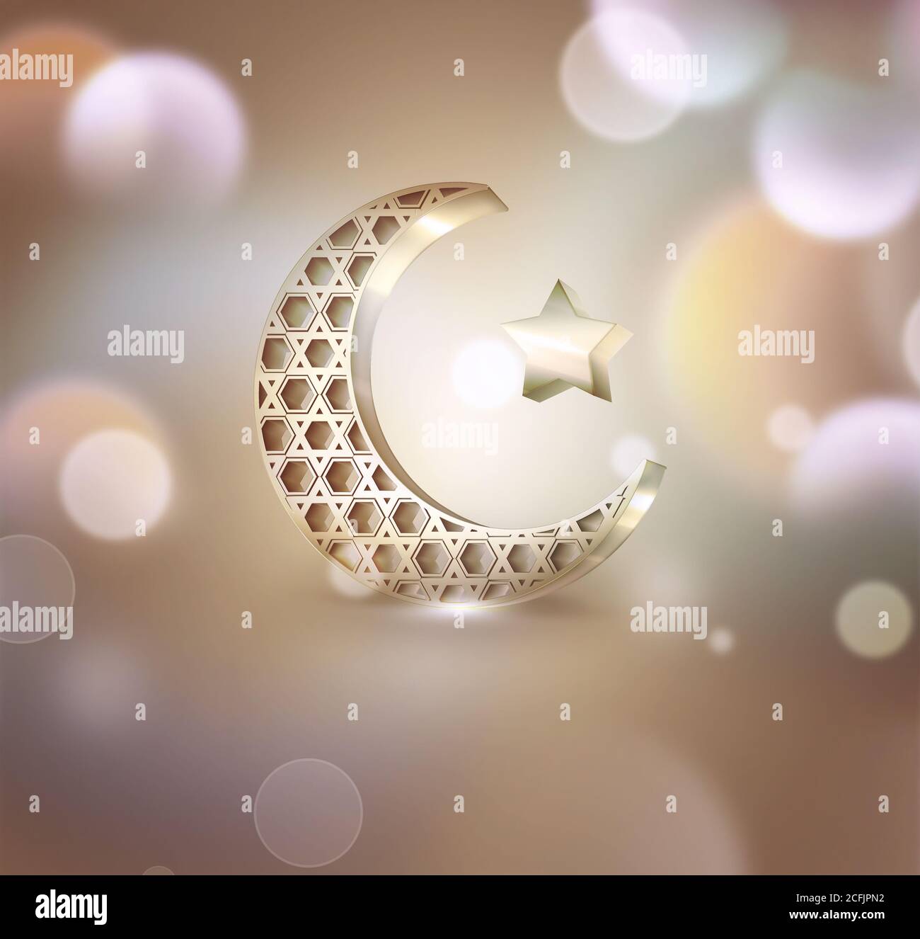 Symbole du croissant de religion musulmane Banque de photographies et d ...