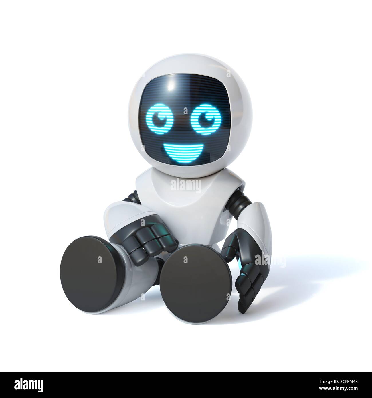 Robot mignon isolé Banque d'images détourées - Alamy