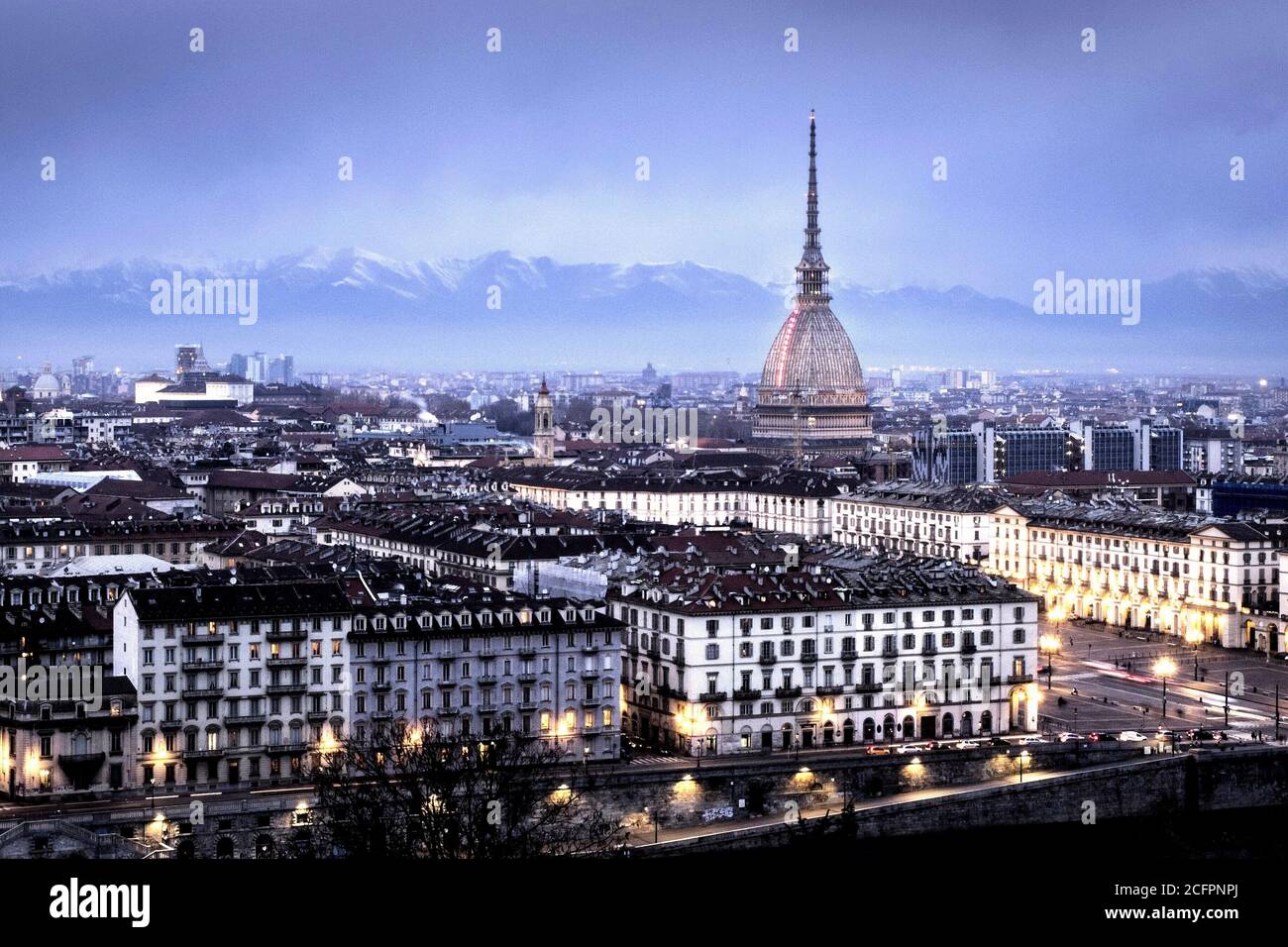 Couleur et monumento de la ville de Turin, Italie. Turin est la ...