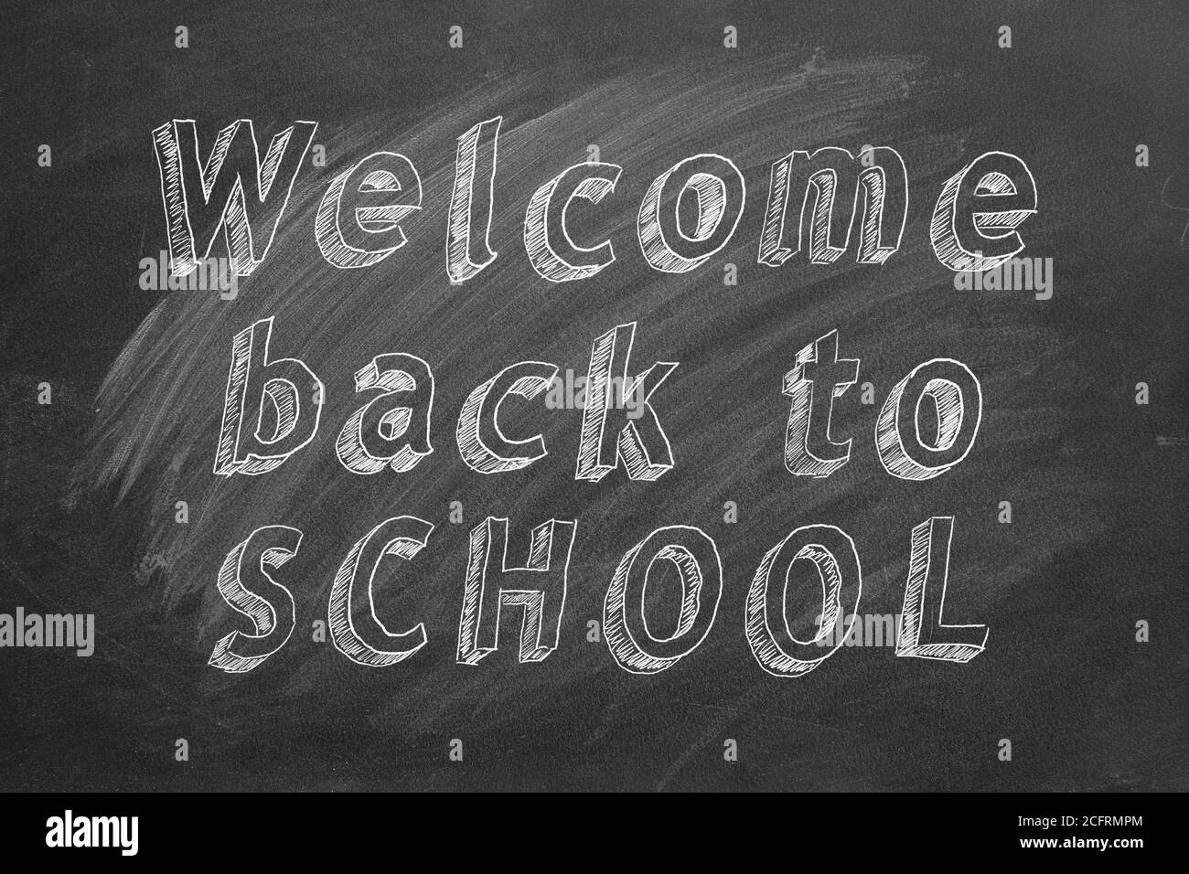 Welcome back to school Banque d'images noir et blanc - Alamy