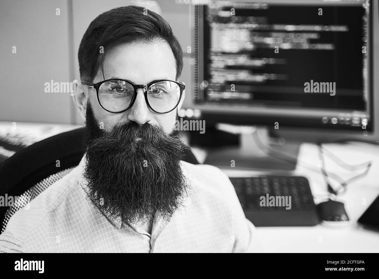Programmation informatique Banque d'images noir et blanc - Alamy