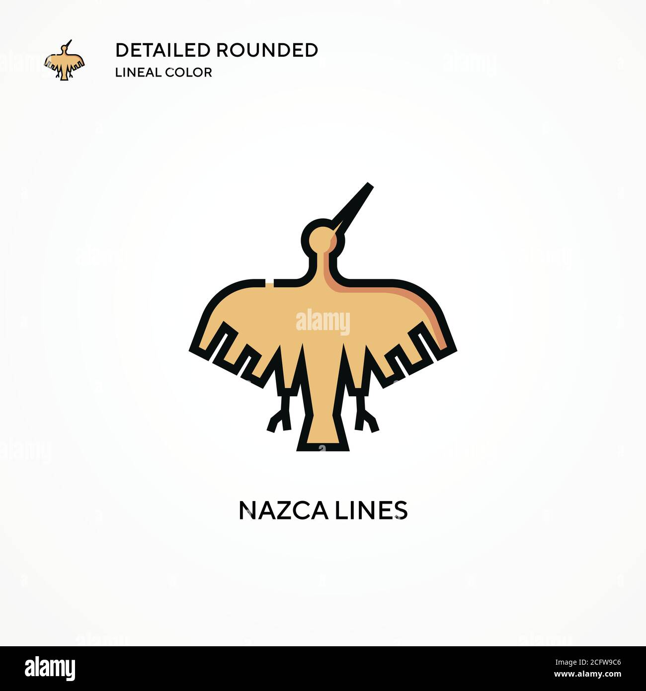 Oiseau de ligne nazca Banque d'images vectorielles - Alamy