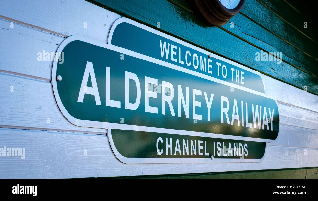 Le chemin de fer alderney Banque de photographies et d’images à haute ...