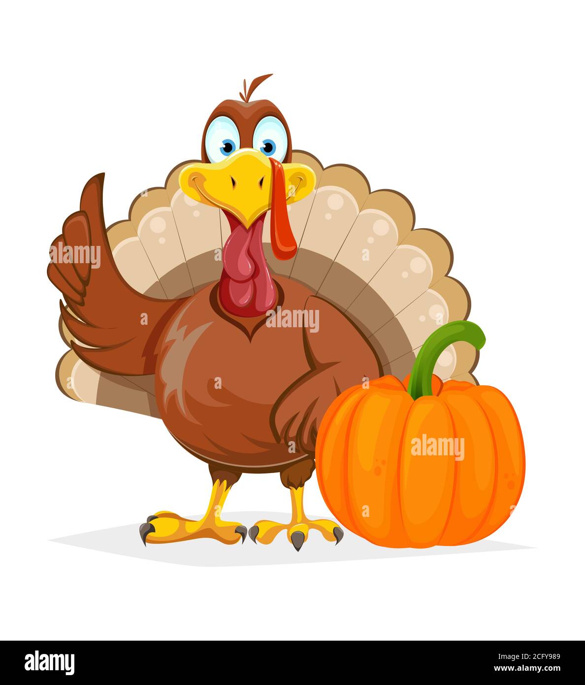 Bonne journée de Thanksgiving. Drôle de dinde de Thanksgiving oiseau ...