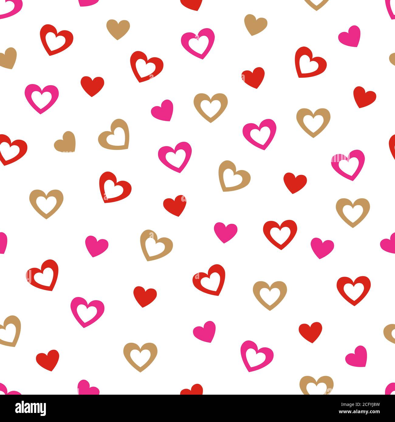 Fond d'écran coeur. Motif coeurs dessinés à la main sans couture ...