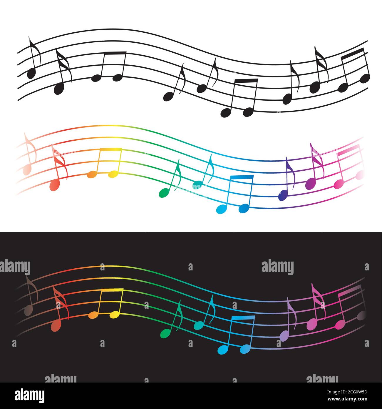 Music note vector vectors Banque de photographies et d’images à haute ...