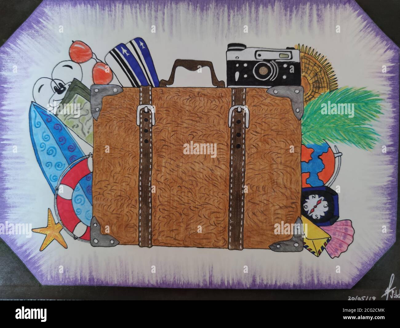 Dessin valise voyage Banque de photographies et d’images à haute ...