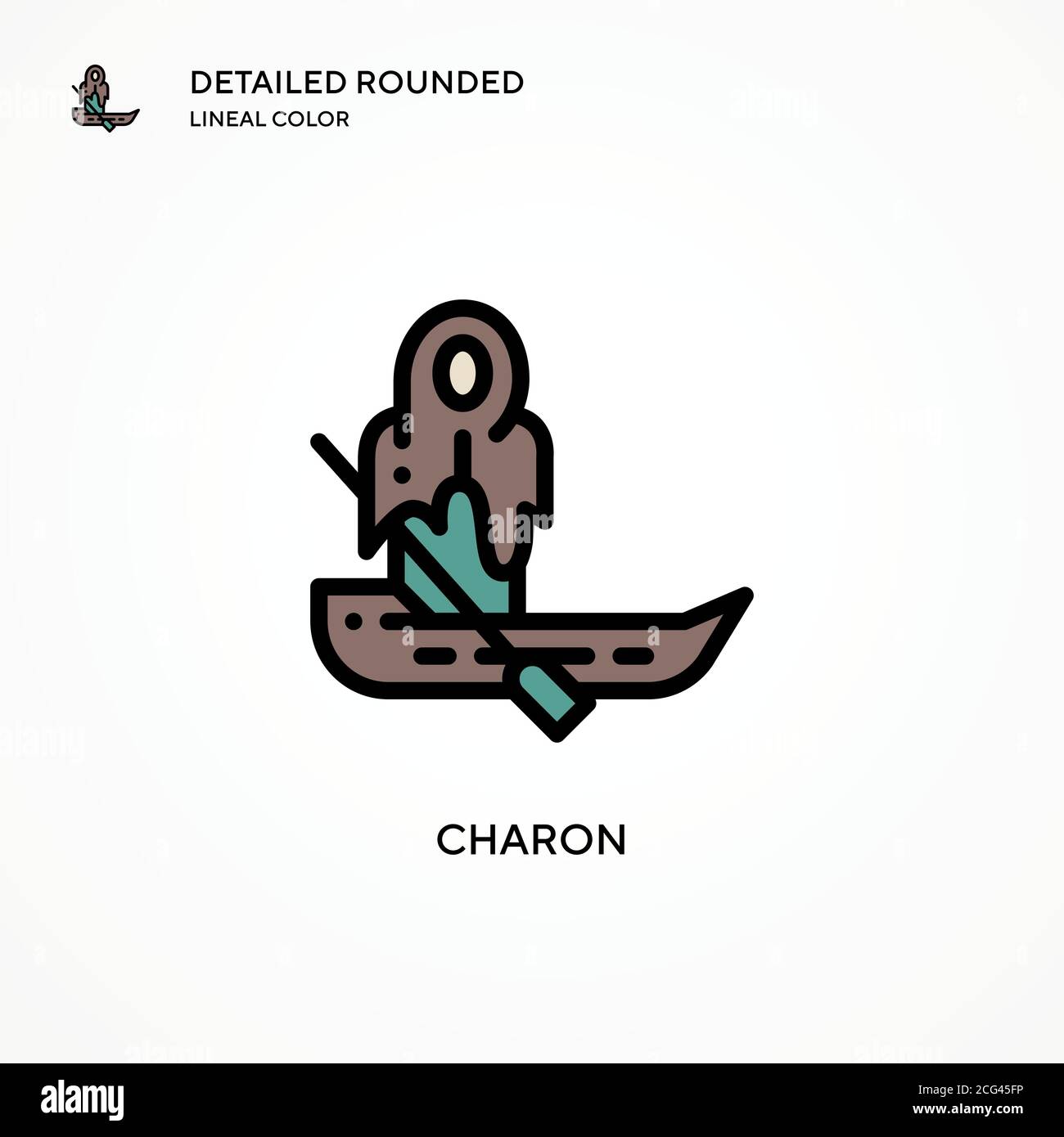 Charon et bateau Banque d'images vectorielles - Alamy