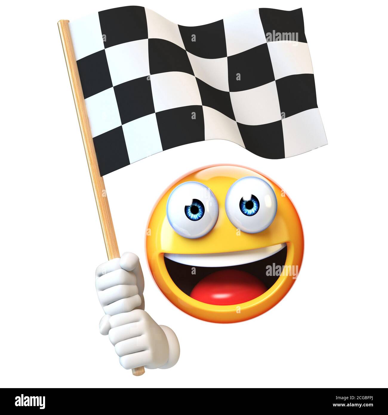 Emoji tenant le drapeau d'arrivée, émoticône agitant le drapeau noir et ...