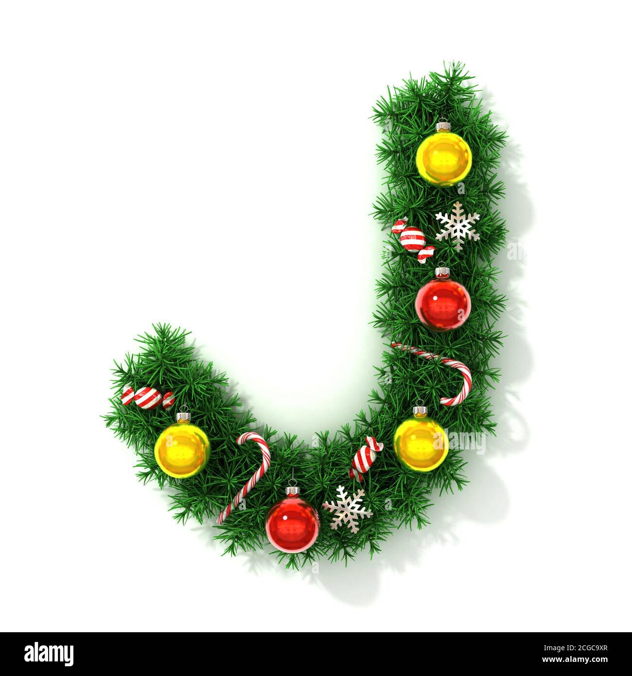 Lettre j noël Banque de photographies et d’images à haute résolution ...