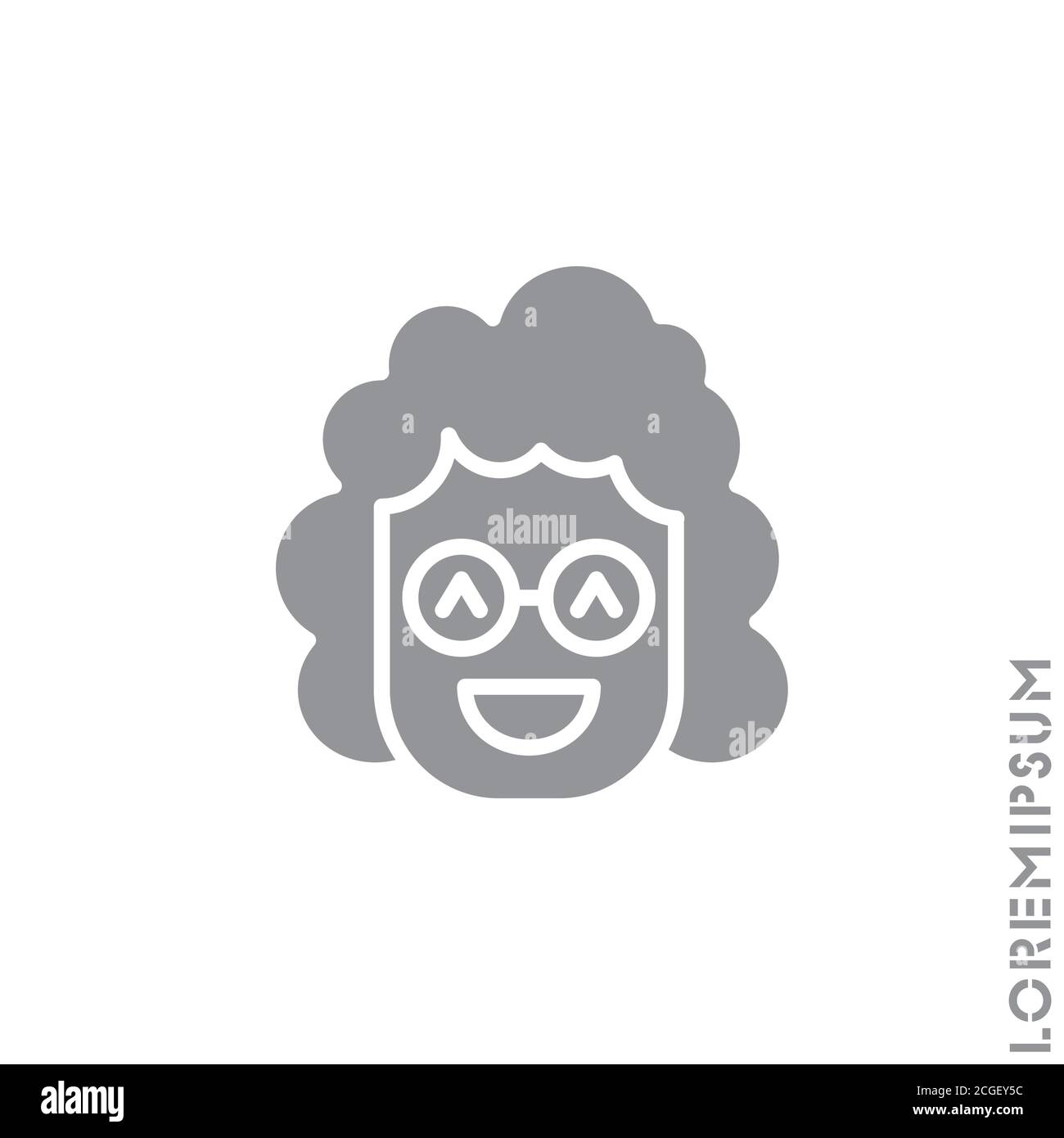 Rire, émoticone fille, femme icône. Amusant, vecteur de visage. Humour ...