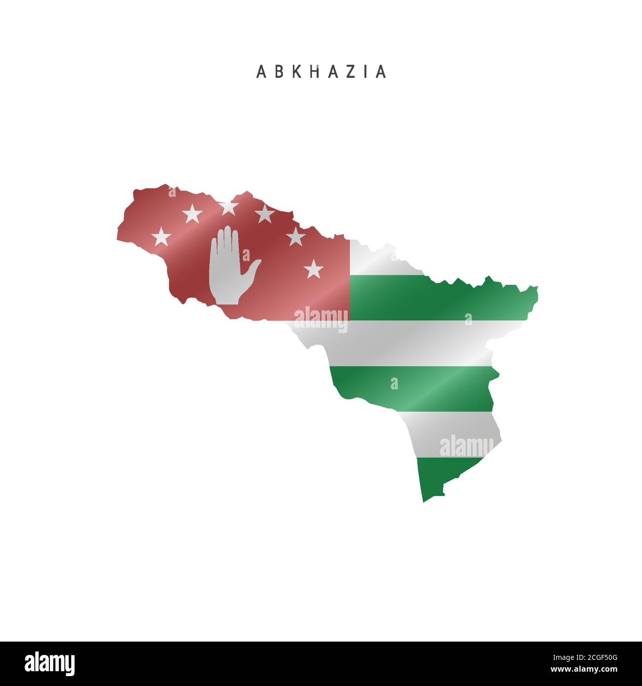 Carte du drapeau de l'Abkhazie. Illustration vectorielle Image ...