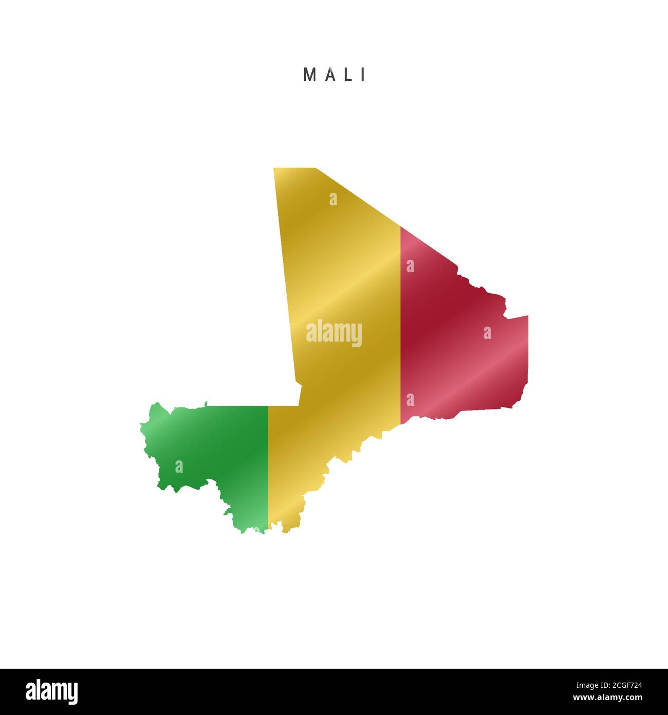 Carte du drapeau du Mali. Illustration vectorielle Image Vectorielle ...