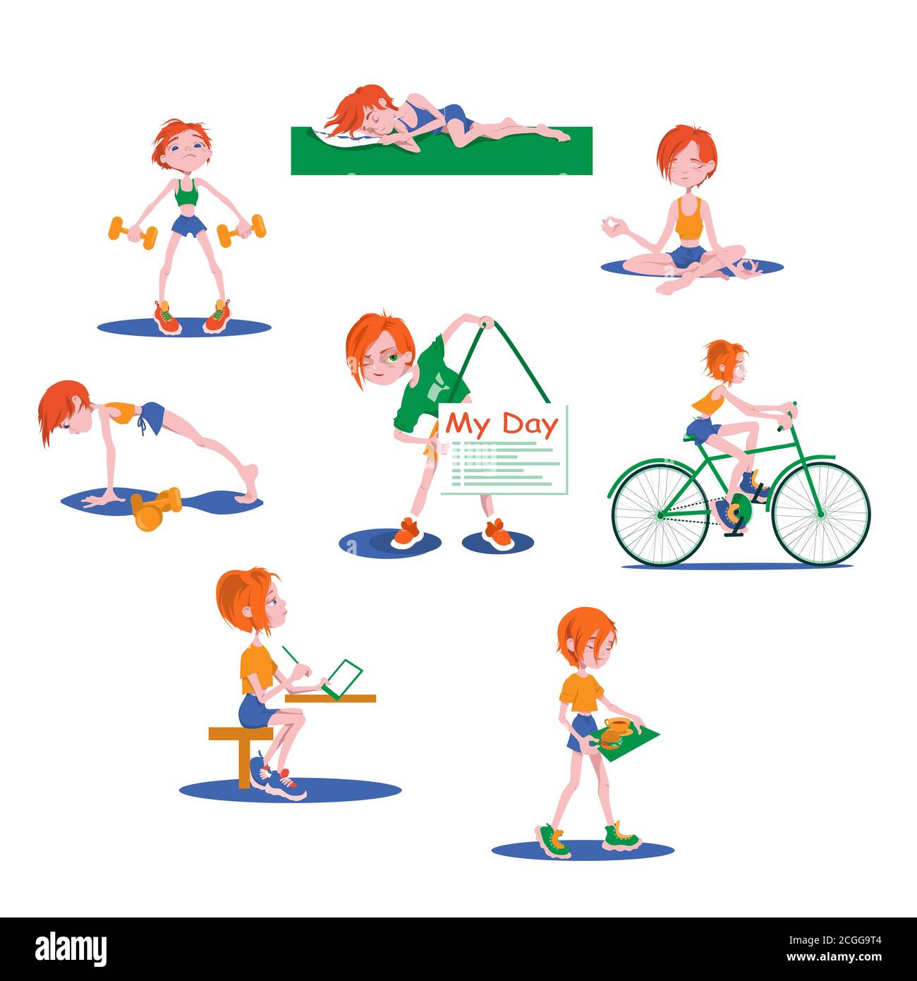 La routine quotidienne et la liste des habitudes utiles d'une jeune ...