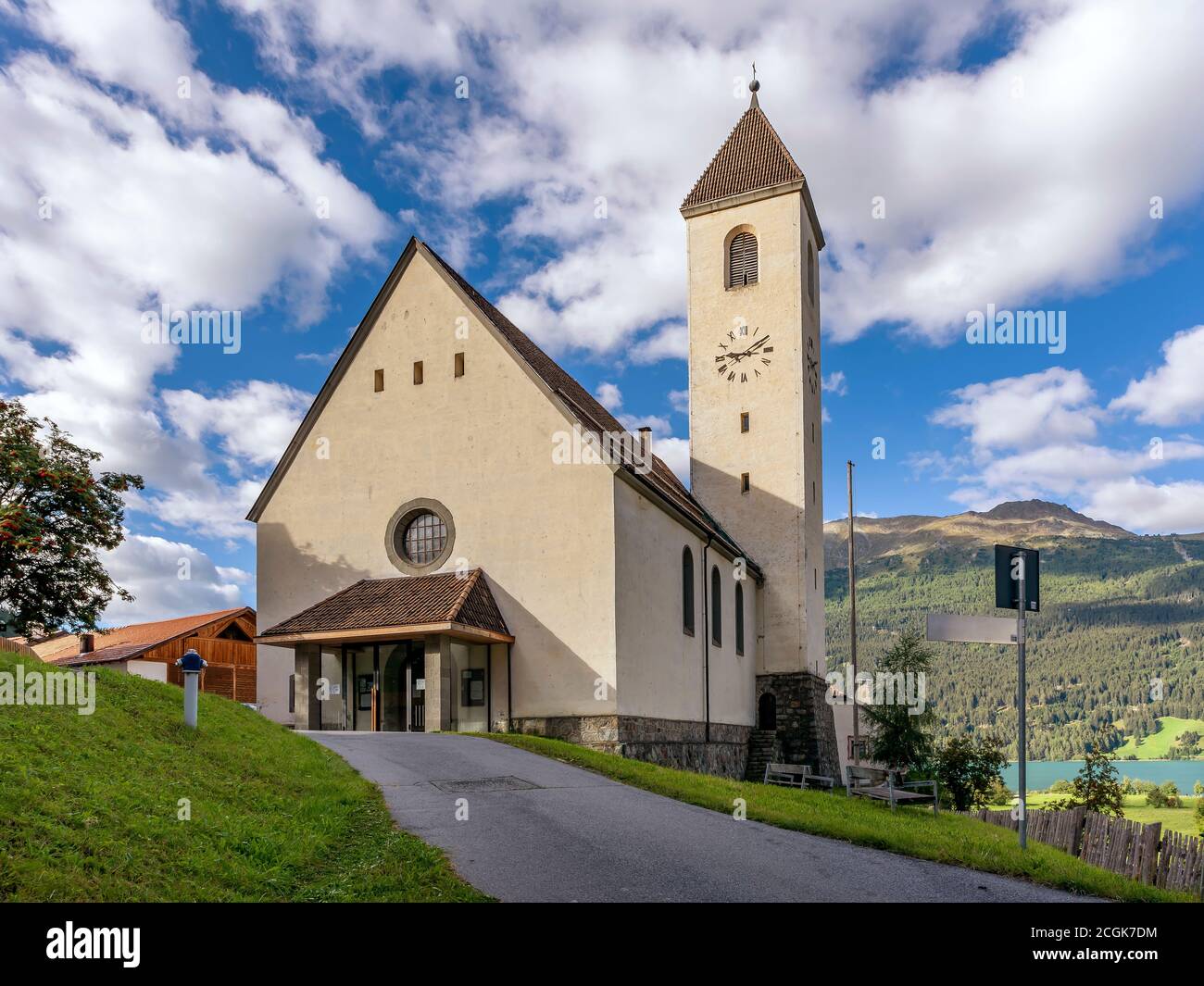 Italy village graun curon venosta Banque de photographies et d’images à ...