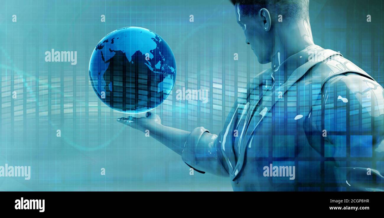 Réseau avec la technologie graphique futuriste concept graphique Photo ...
