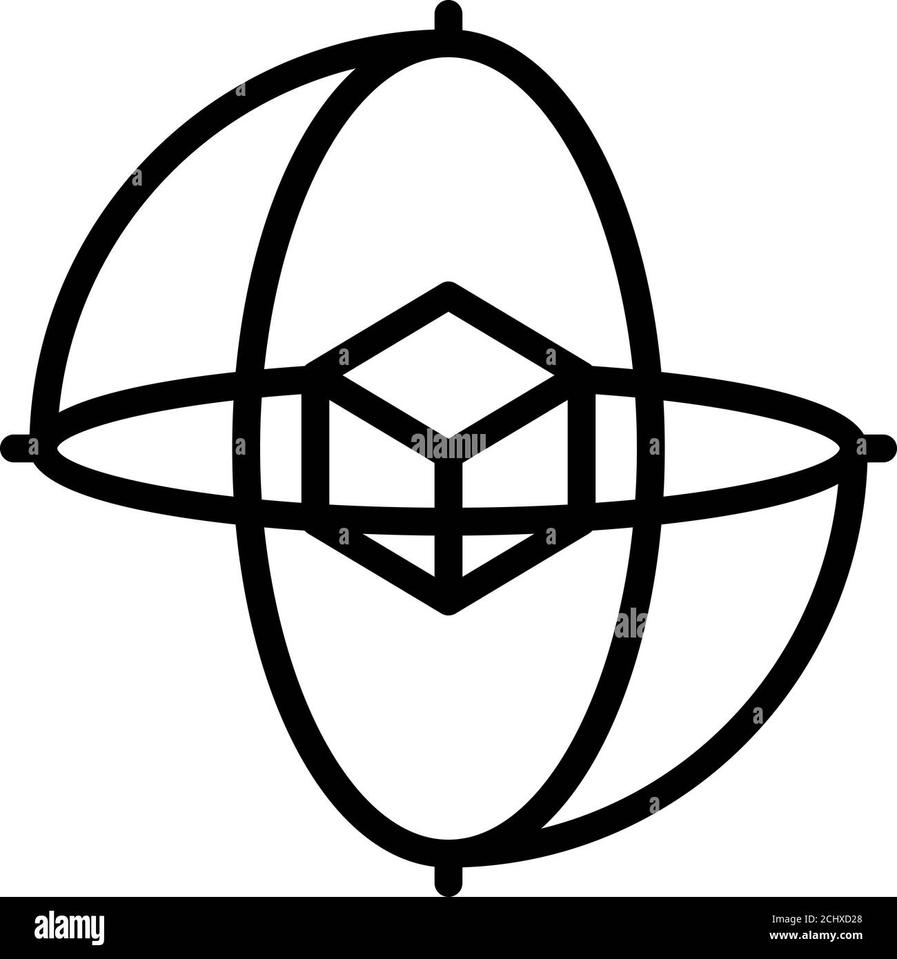 Gyroscope logo Banque d'images vectorielles - Alamy