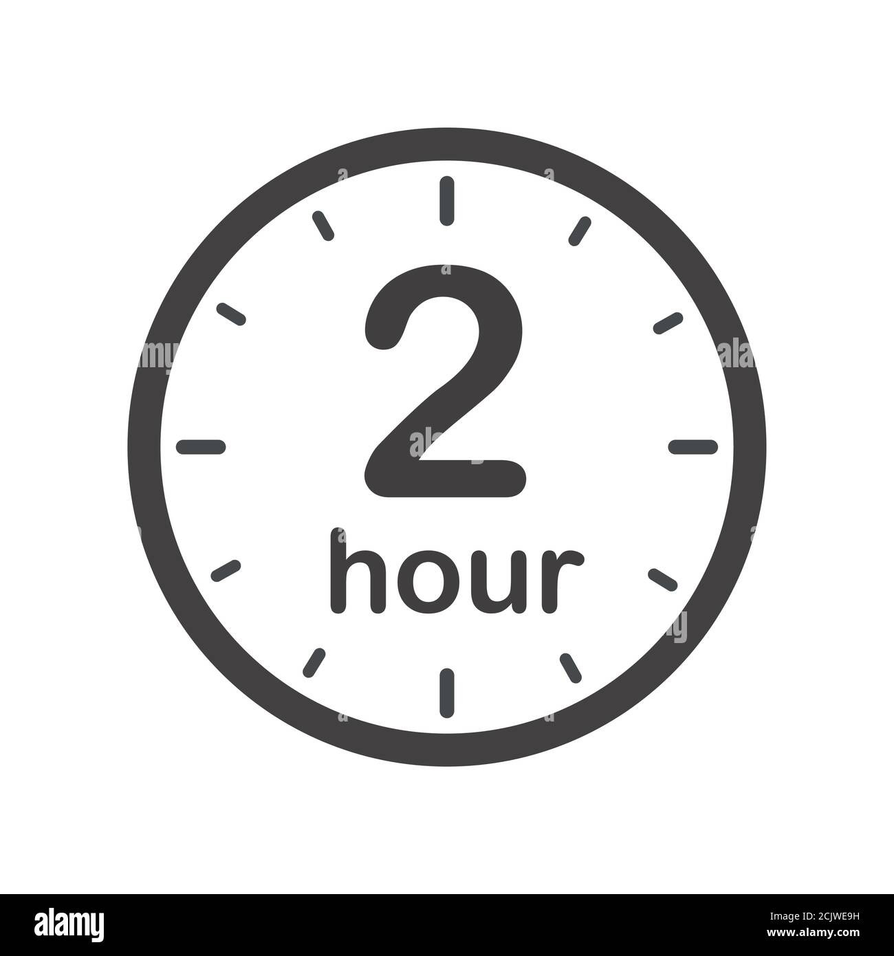 Icône ronde de deux heures avec flèche. Symbole vectoriel noir et blanc ...